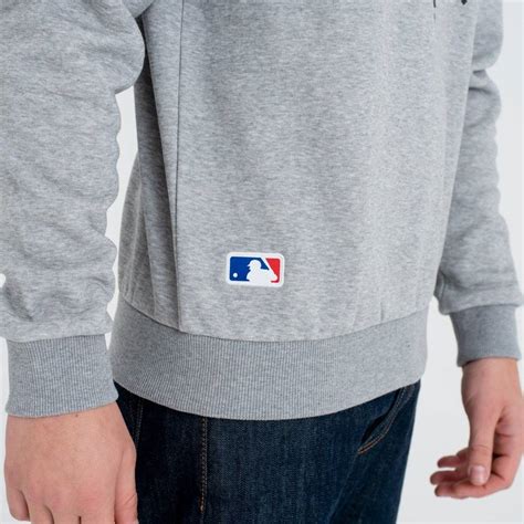 New Era New York Yankees Mlb Team Logo Grey Crew Neck Sweatshirt Men