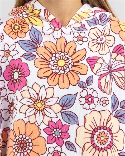 Topanga Girls Bouquet Hooded Towel In Floral Free Shipping And Easy