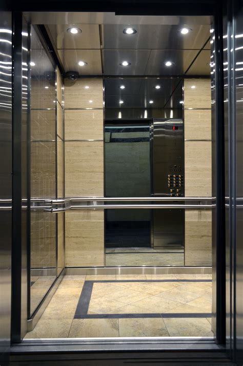 Travertine Elevator Interiors In Balfour Building Toronto Modern