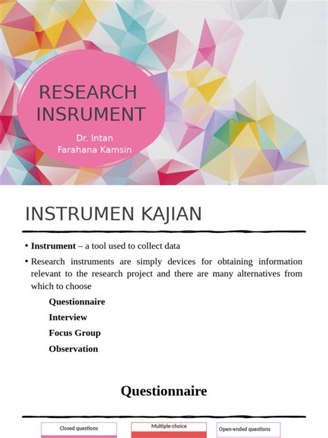Research Instrument 6 Pdf Interview Survey Methodology