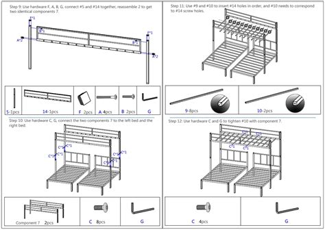 L Shaped Metal Twin Xl Triple Bunk Bed Instructions