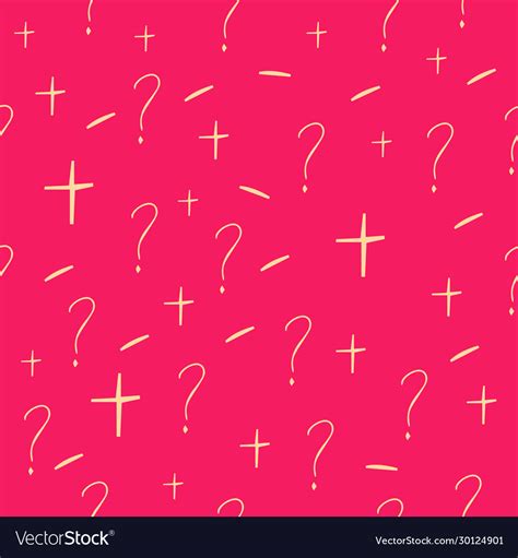 Question Mark Seamless Pattern Hand Drawn Sketch Vector Image