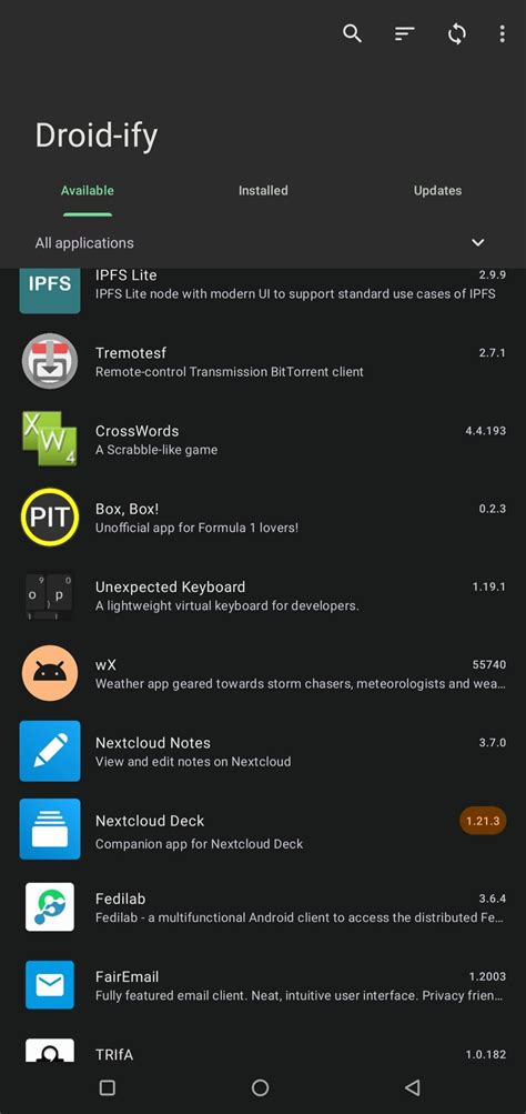 Show Indication In App List For Installed Appsb Issue Droid