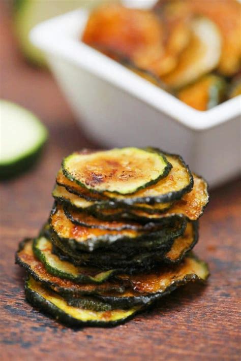 Crispy Baked Zucchini Chips Snack Recipe Scrambled Chefs