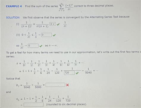 Solved Example Find The Sum Of The Series N Nn Chegg