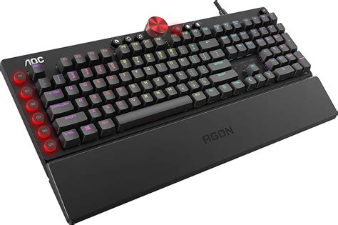 AOC Agon RGB Gaming USB 2 0 Type A Mechanical Keyboard Cherry MX Blue Switches
