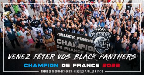 RDV est donné aux fans ce vendredi juillet Mairie de Thonon Black Panthers Thonon les Bains