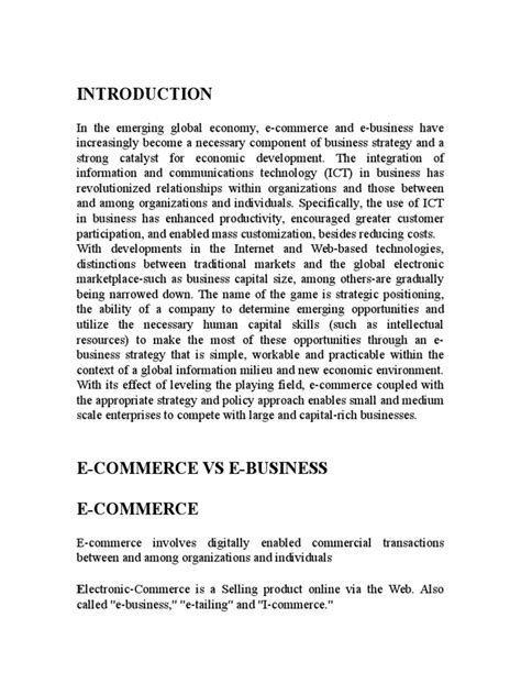 E Commerce Project Pdf E Commerce Online Shopping
