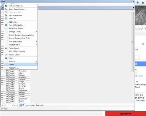 Arcgis Noob Question Attribute Table To Excel Rgis