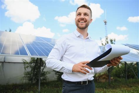 Premium Photo The Portrait Of A Proud Engineer Smiles Satisfied With
