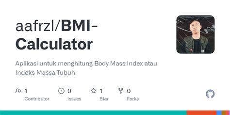 github aafrzl bmi calculator aplikasi untuk menghitung body mass index atau indeks massa tubuh