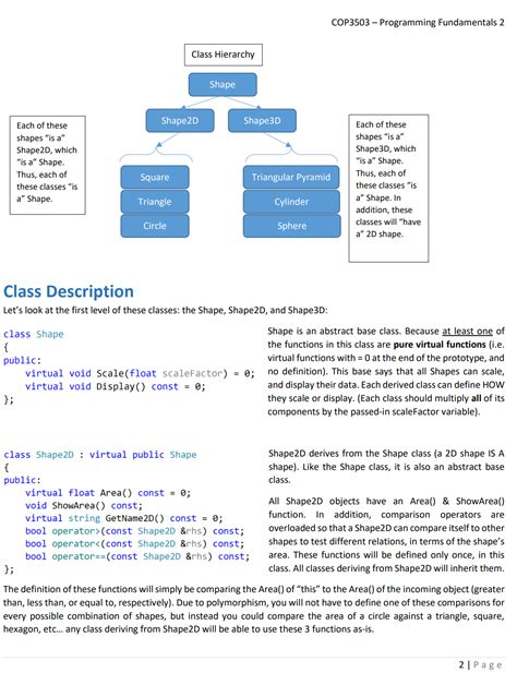 2D Shapes The Classes Derived From Shape2D Are Going Chegg