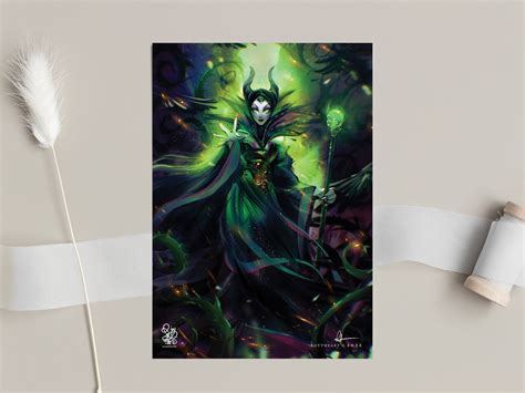Maleficent Disney Villains 2022 Poster Designed And Sold By Elizabeth Hall