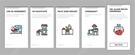 육류 공장 제품 온보딩 모바일 앱 페이지 화면 벡터 템플릿 Psd 다운로드 디자인 자료 다운로드