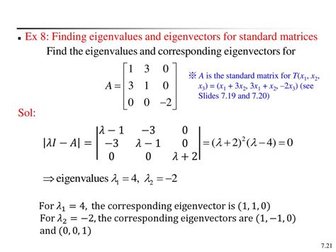 Chapter 7 Eigenvalues And Eigenvectors Ppt Download