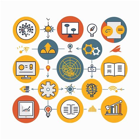Photo Of Data Visualization Icons In A Circular Flow Chart Design