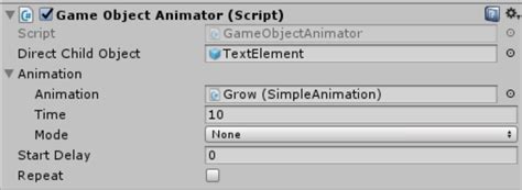 GameObjectAnimator Features And Reference BitSplash IO
