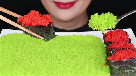 Asmr Flying Fish Roe Tobiko Eggs 날치알 날치알초밥 리얼사운드먹방 とびこ Mukbang Youtube