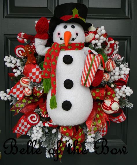 Snowman Christmas Wreath Christmas Holiday Decor Christmas Wreaths