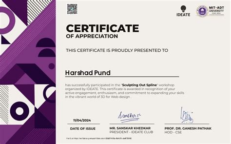 harshad pund on linkedin thrilled to have honed my skills in 3d web