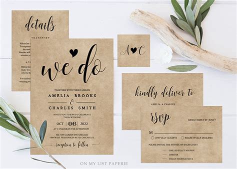 Comprar Invitaciones De Boda Rusticas