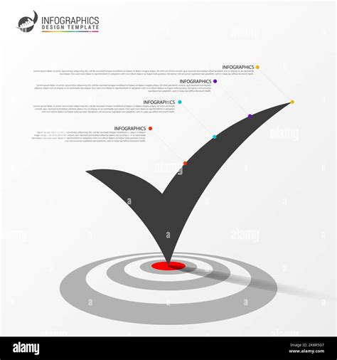 Infographic Design Template With Target Success Concept Vector