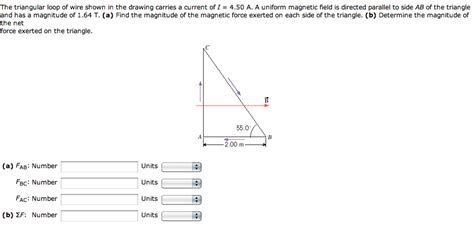 solved the triangular loop of wire shown in the drawing