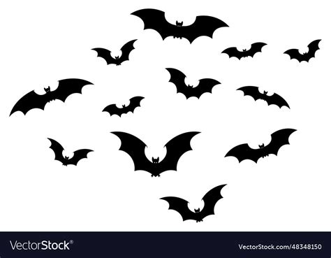 Scary Bat Halloween Creepy Bats Ghost Royalty Free Vector