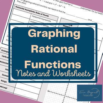 Graphing Rational Functions Notes And Worksheets TPT