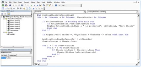 Sorting Sheets In Ascending Order Through Vba In Microsoft Excel 2010