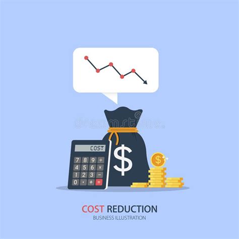 Costs Reduction Costs Cut Costs Optimization Business Concept Sack