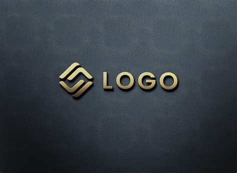 Maquette De Logo Texturé De Luxe Psd Psd Premium