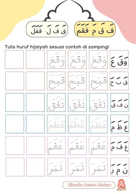 Menebalkan Huruf Hijaiyah Sambung
