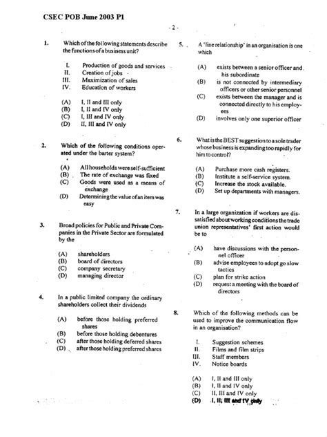 Csec Pob June 2003 P1 Pdf Excise Taxation