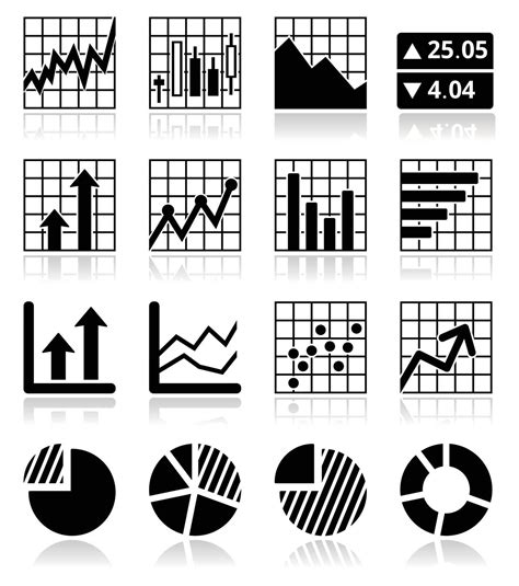 Stock Market Analysis Chart And Graph Icons Set Stock Image Vectorgrove Royalty Free Vector