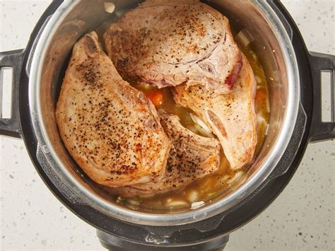 Pressure Cooker Bone In Pork Chops Baked Potatoes And Carrots Recipe