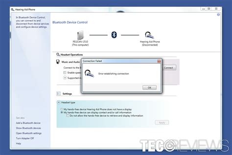 Bluetooth Error Establishing Connection