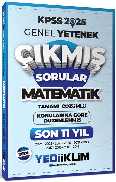 Yediiklim 2025 Kpss Genel Yetenek Lisans Matematik Konularına Göre