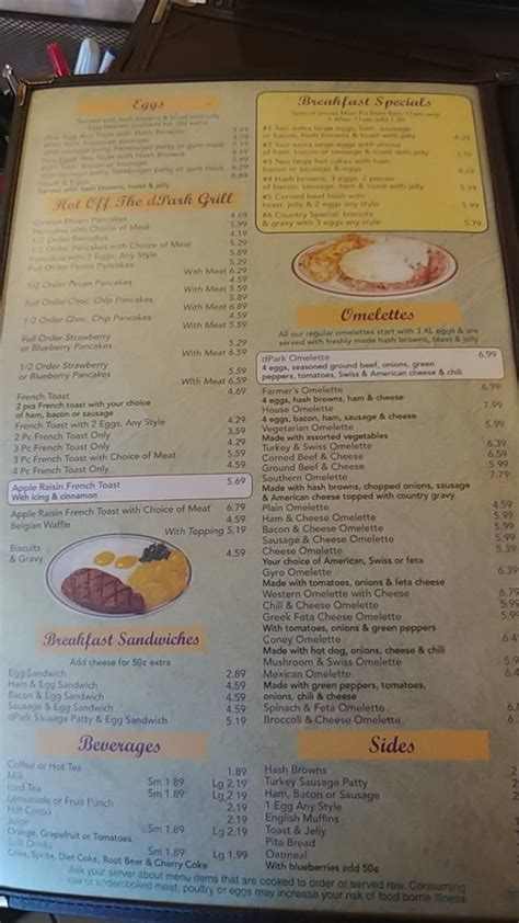 Menu At Dodge Park Coney Island Restaurant Sterling Heights