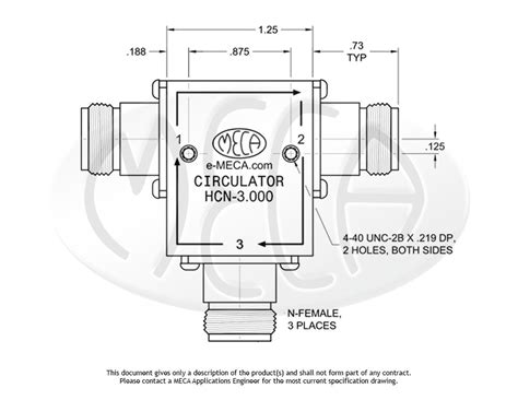 Hcn 3000 100 Watts N Female 2000 4000 Ghz — Meca Electronics Inc