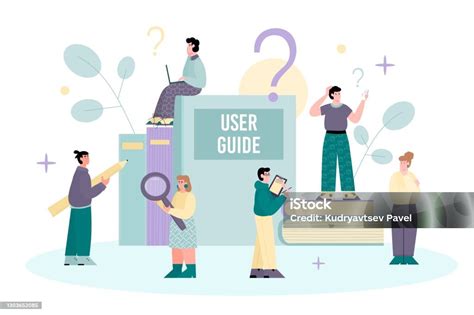 사용자 가이드 및 사용 지침 만화 벡터 일러스트레이션을 분리 컴퓨터에 대한 스톡 벡터 아트 및 기타 이미지 컴퓨터 가리기 건설 산업 Istock