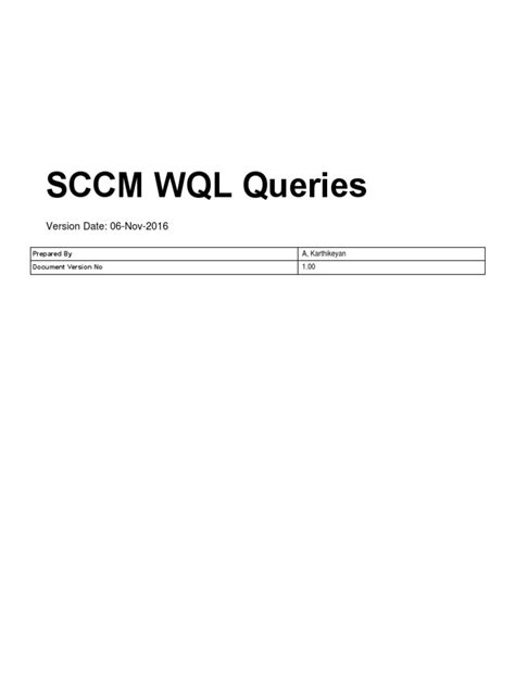 Wq03 Sccm Wql Queries 3 Pdf