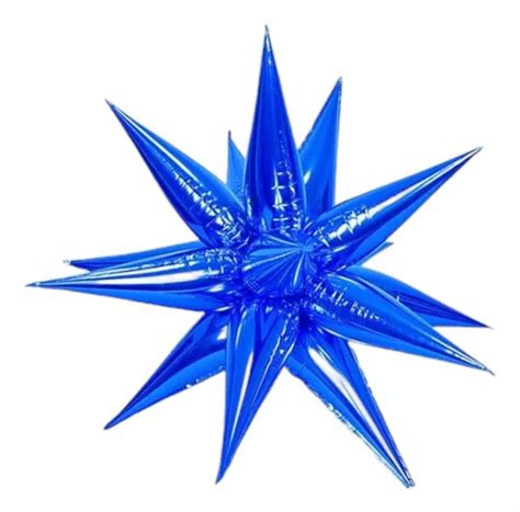 Globos Estrella Picos Fiesta Puntas Pulgadas Azul Rey Mercadolibre
