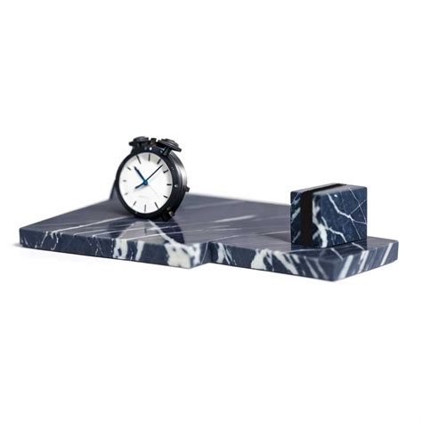 Lapis Lazuli Desk Clock Letter Holder