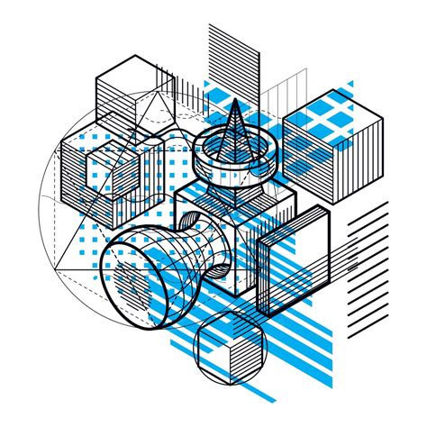 Premium Vector Abstract 3d Shapes Composition Vector Isometric Background Composition Of