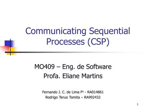 Ppt Communicating Sequential Processes Csp Powerpoint Presentation Id968701