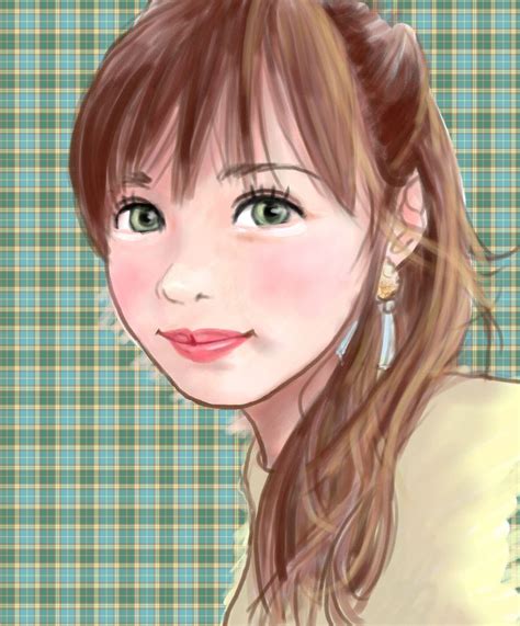 マーシュ彩さん 似顔絵 モデル マーシュ彩 セブンティーン Caricature Ayamarsh Model