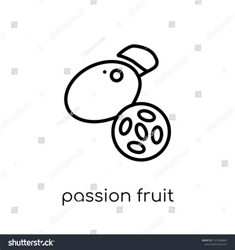 Passion Fruit Icon Trendy Modern Flat Stock Vector Royalty Free