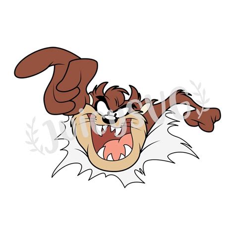 Taz The Tasmanian Devil Layered Svg Cricut Friendly Cut Etsy
