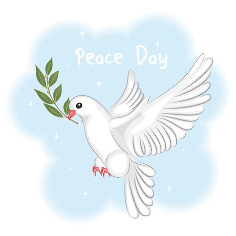 International Day Of Peace Peace Dove Poster Vector Illustration